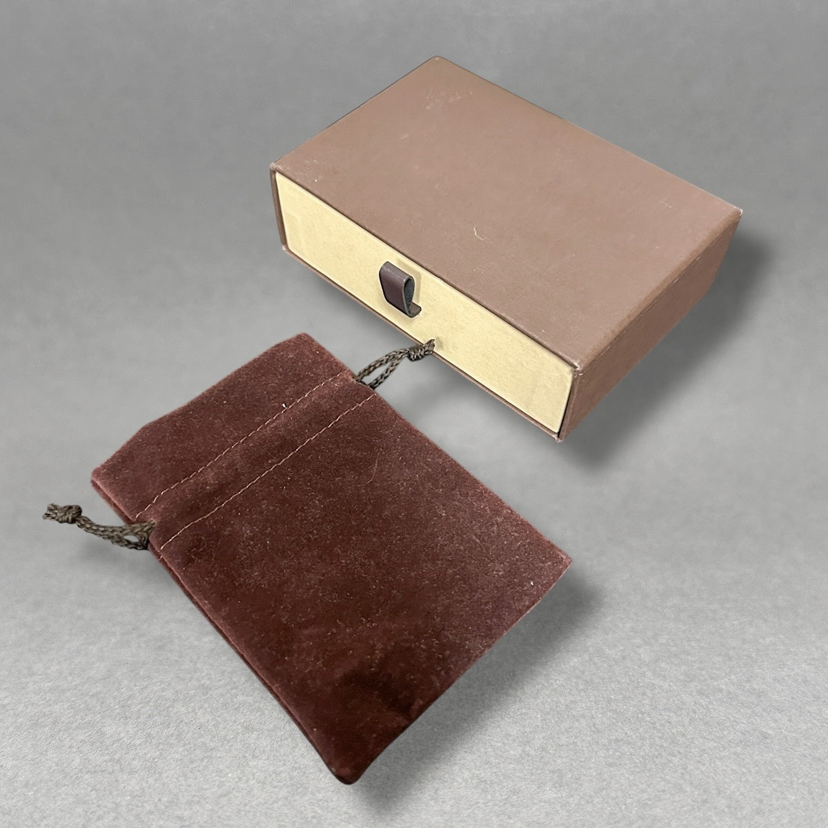 Estate Louis Vuitton Brown Drawer Box w. Pouch (Empty Box)
