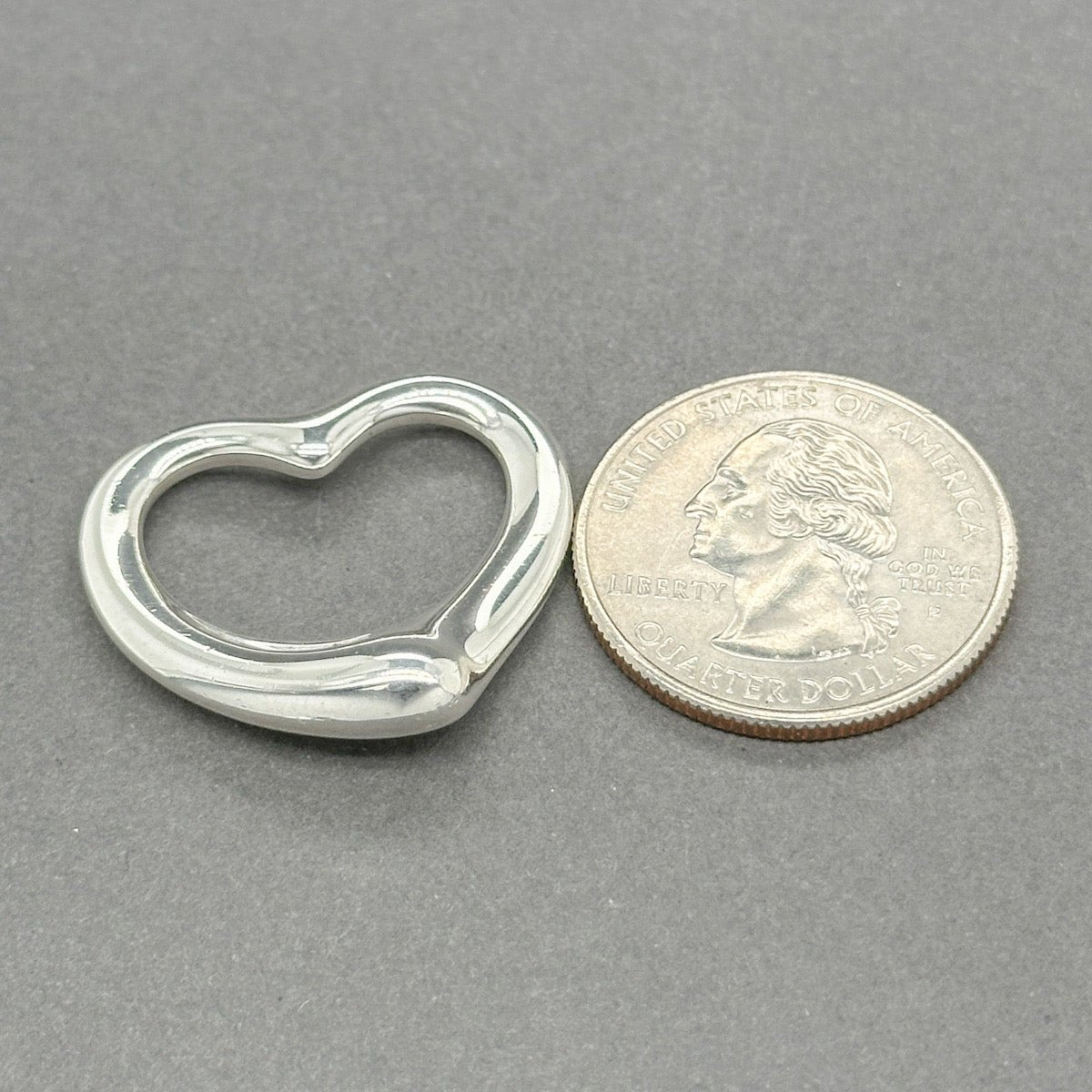 Estate Tiffany & Co. Peretti SS 27mm Open Heart Pendant