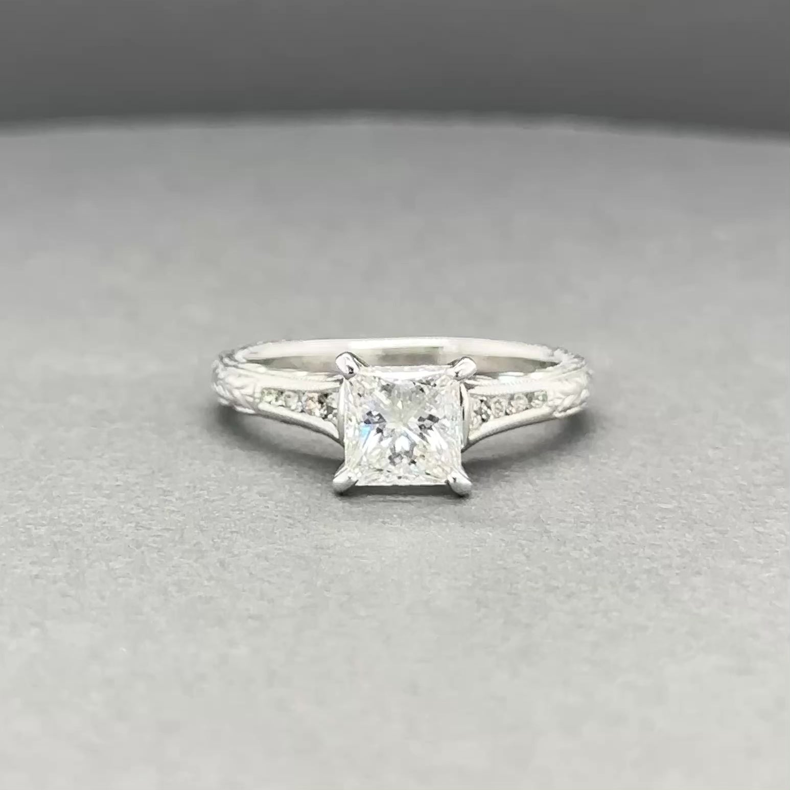Estate 14K White Gold Gabriel & Co. 1.32ctw Engagement Ring – Walter ...