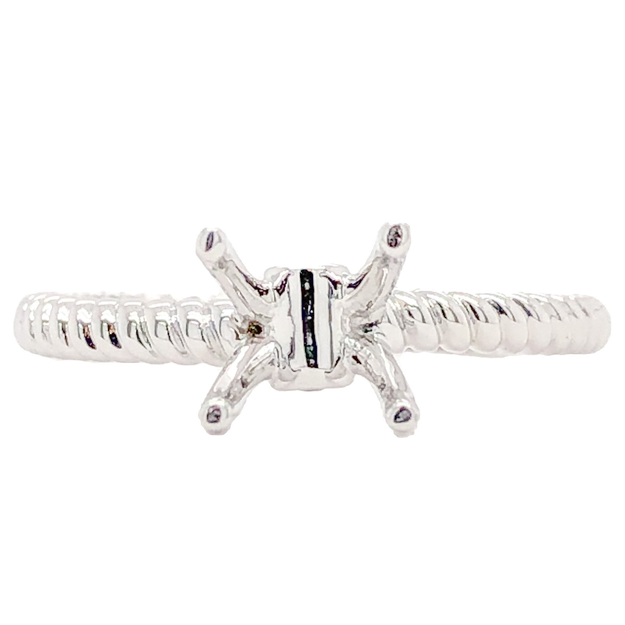 14K White Gold Diamond Engagement Ring Setting – Walter Bauman Jewelers