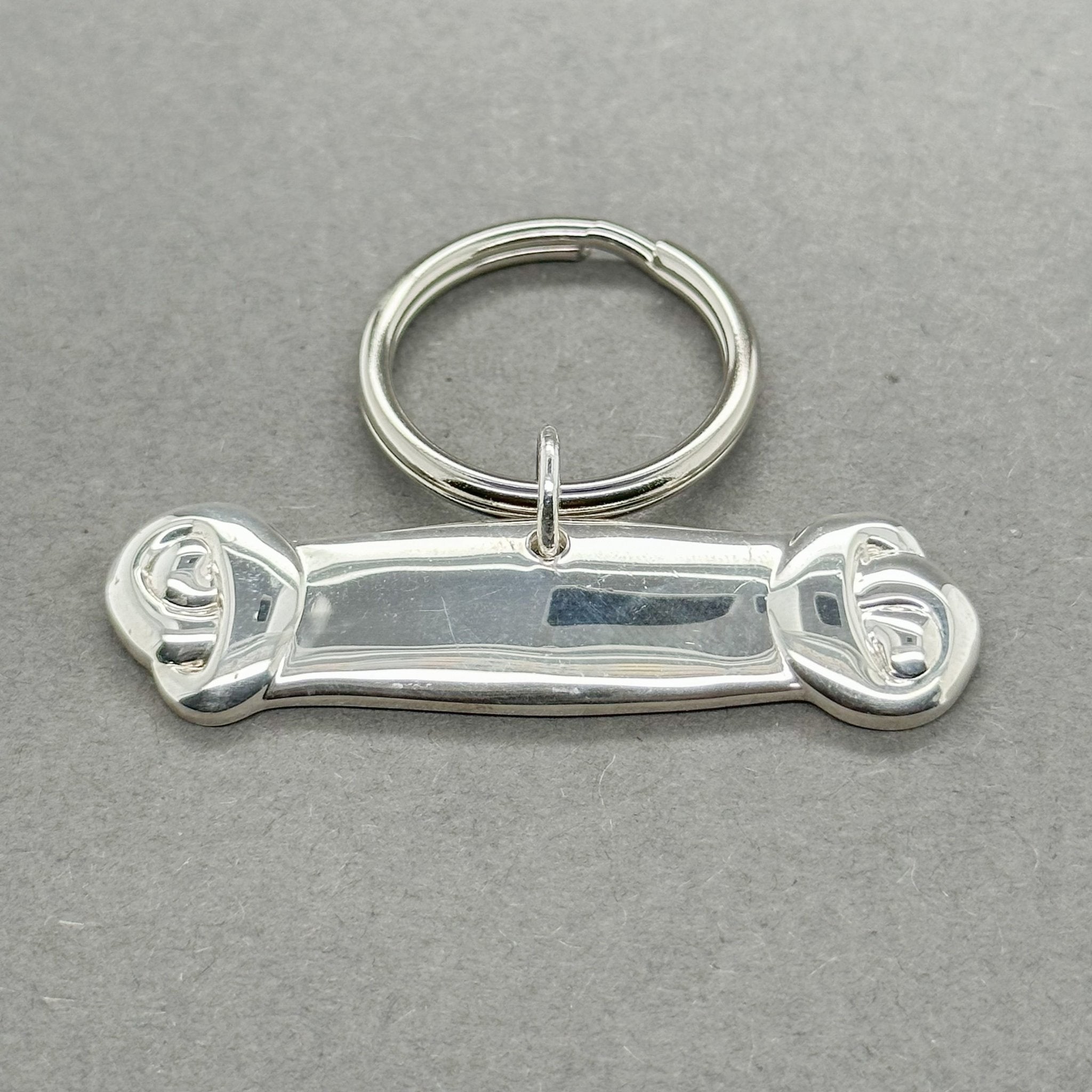 Estate Tiffany &Co. SS Dogbone Key Chain | Walter Bauman Jewelers