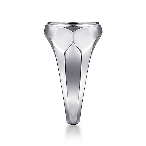 Sterling Silver Men's Round Signet Ring – Walter Bauman Jewelers