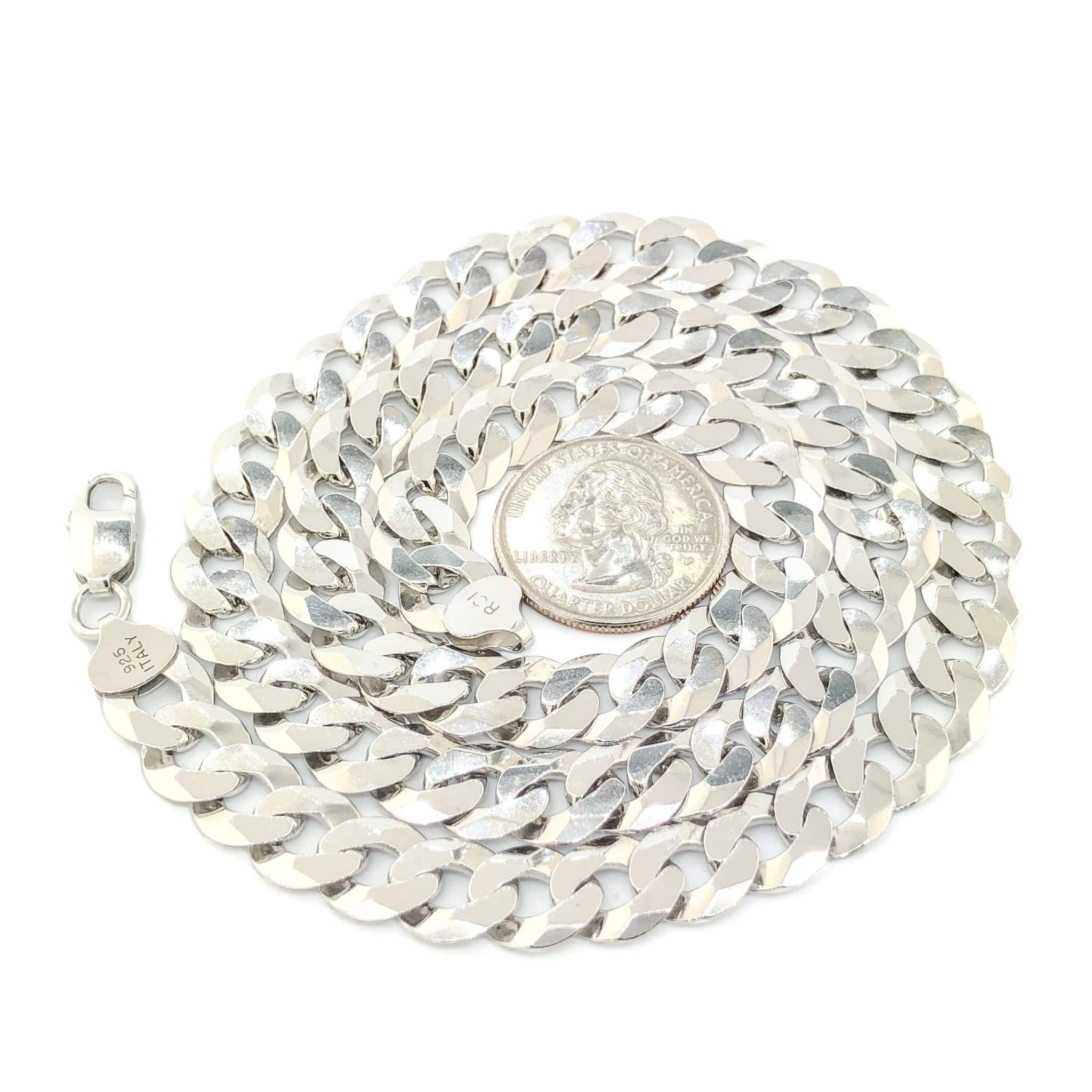 Sterling Silver 9.5mm 24" Comfort Curblink Chain 56.91grms – Walter ...