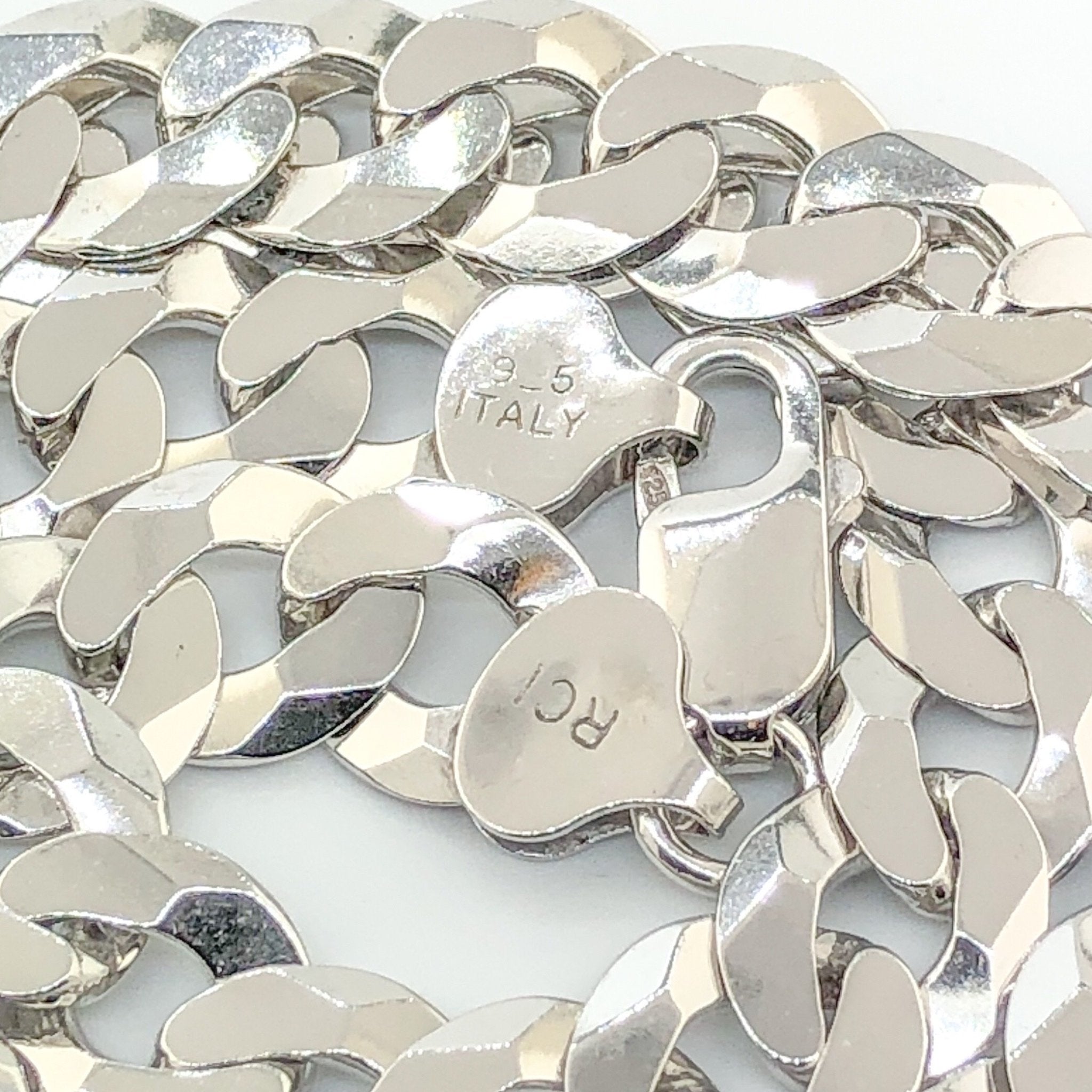 Sterling Silver 9.5mm 24" Comfort Curblink Chain 56.91grms – Walter ...