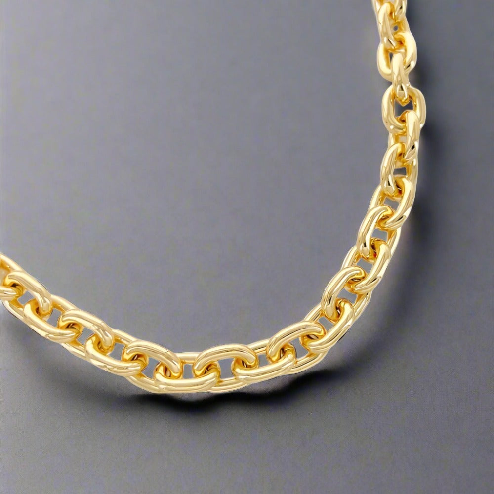 Brass YGP Heavy Link Chain | Walter Bauman Jewelers