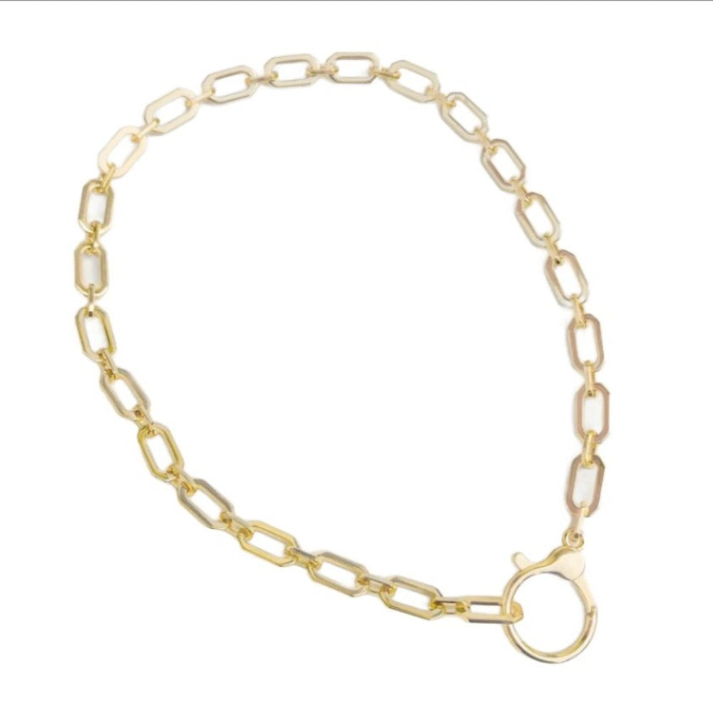 Brass YGP Octagon Chain Necklace With Large Clasp | Walter Bauman Jewelers